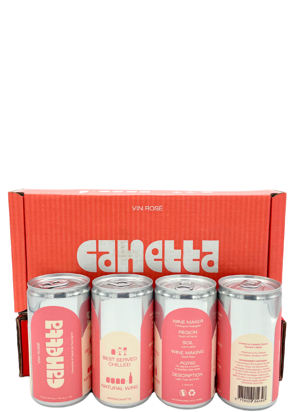 4 pack - Canetta Rosé Canned Wine (187ml each) – La Cabane Hong Kong