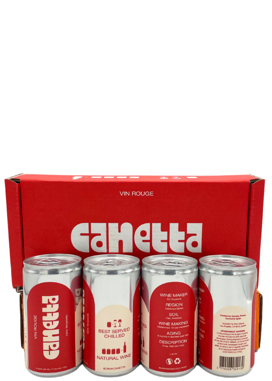 4 pack - Canetta Red Canned Wine (187ml each) – La Cabane Hong Kong
