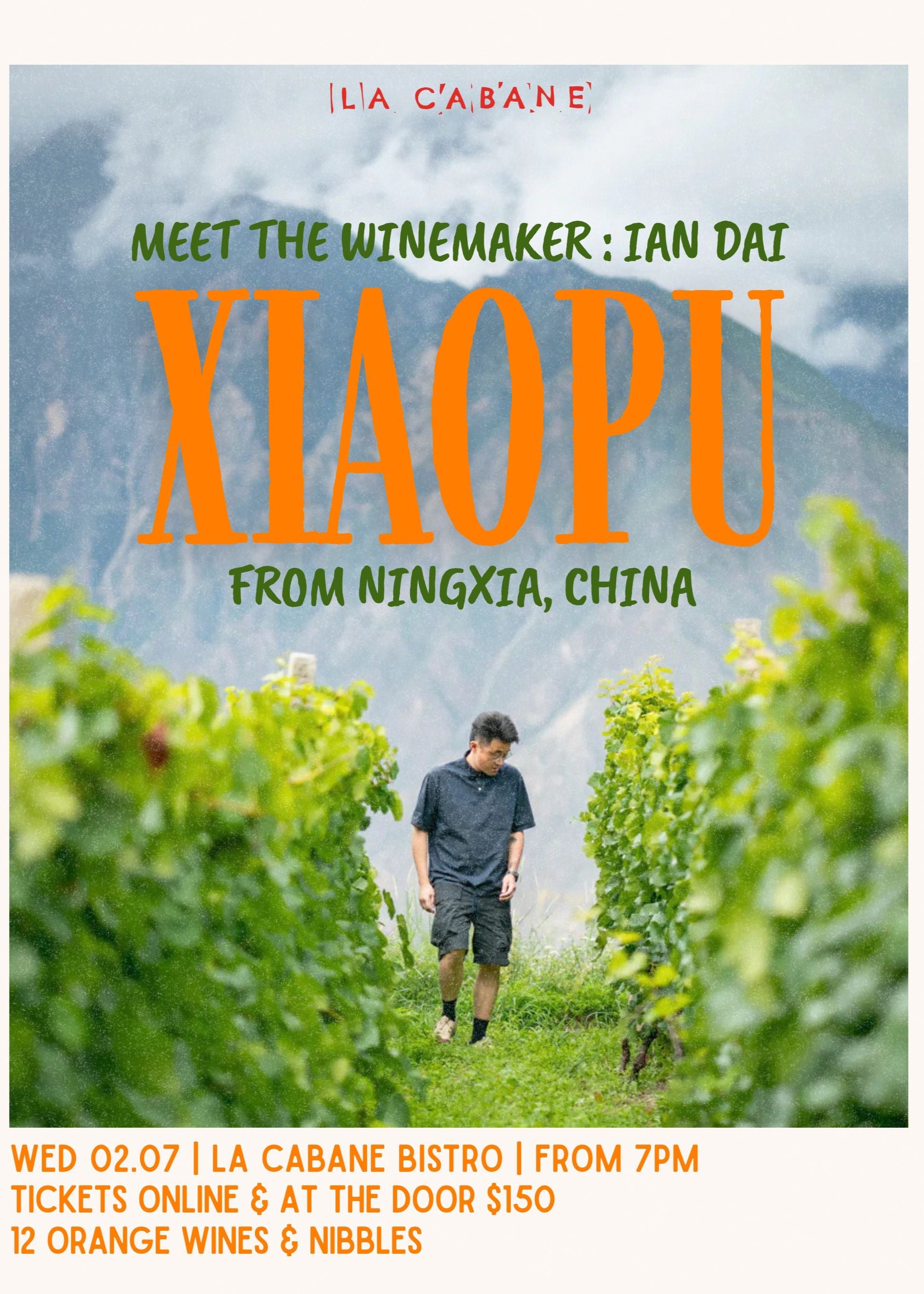 Meet the winemaker : Xiaopu at La Cabane Bistro 02.07.2025 – La Cabane ...